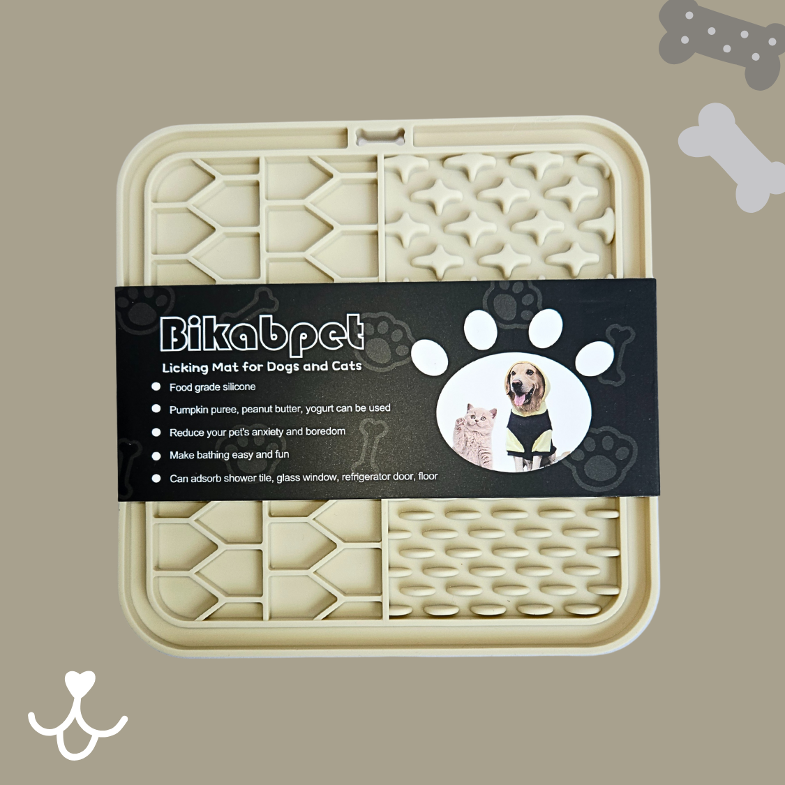 Dog & Cat Lick Mat | Cream – Dear Pet Company