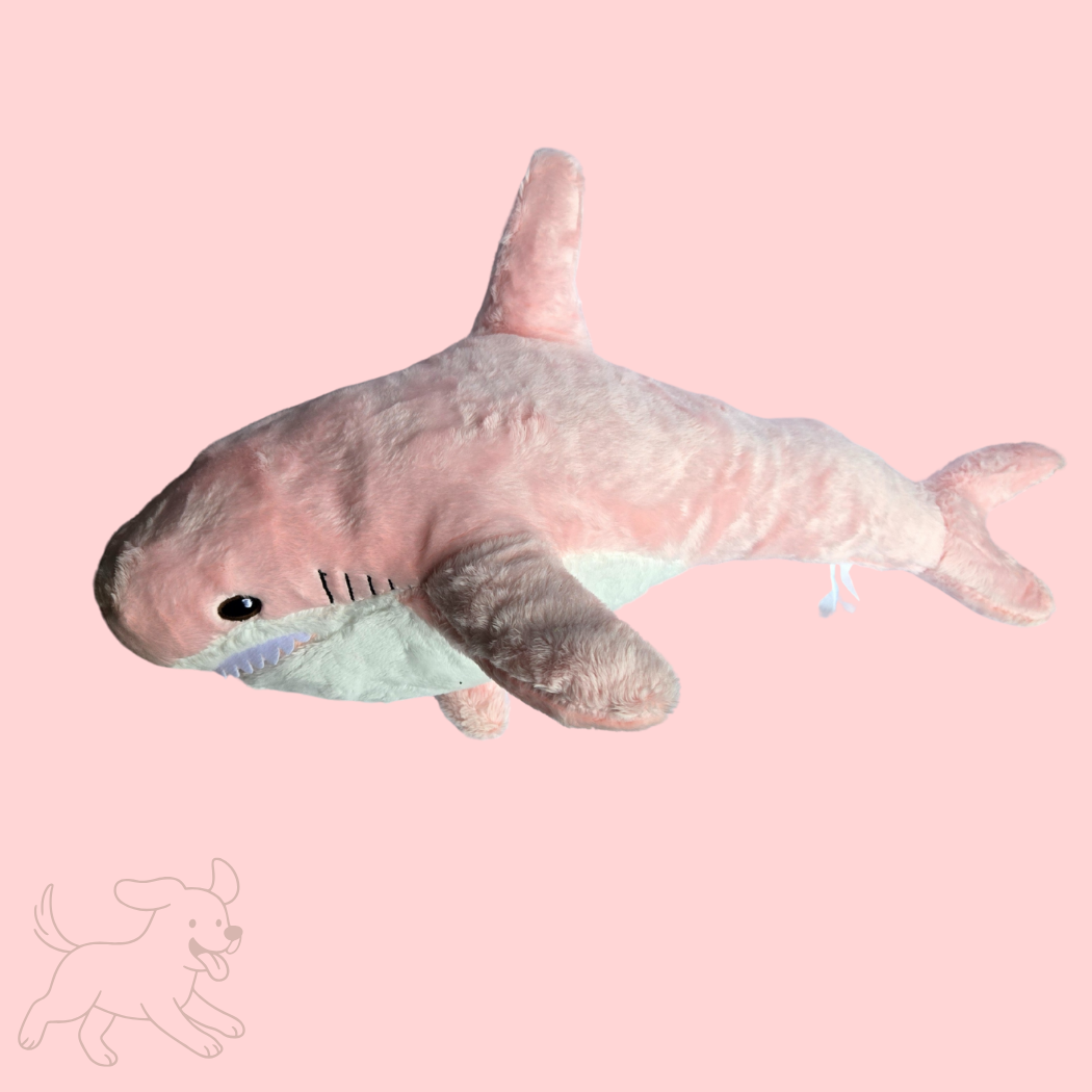 Dear Pet | Light Pink Plush Shark Dog Toy – Dear Pet Company