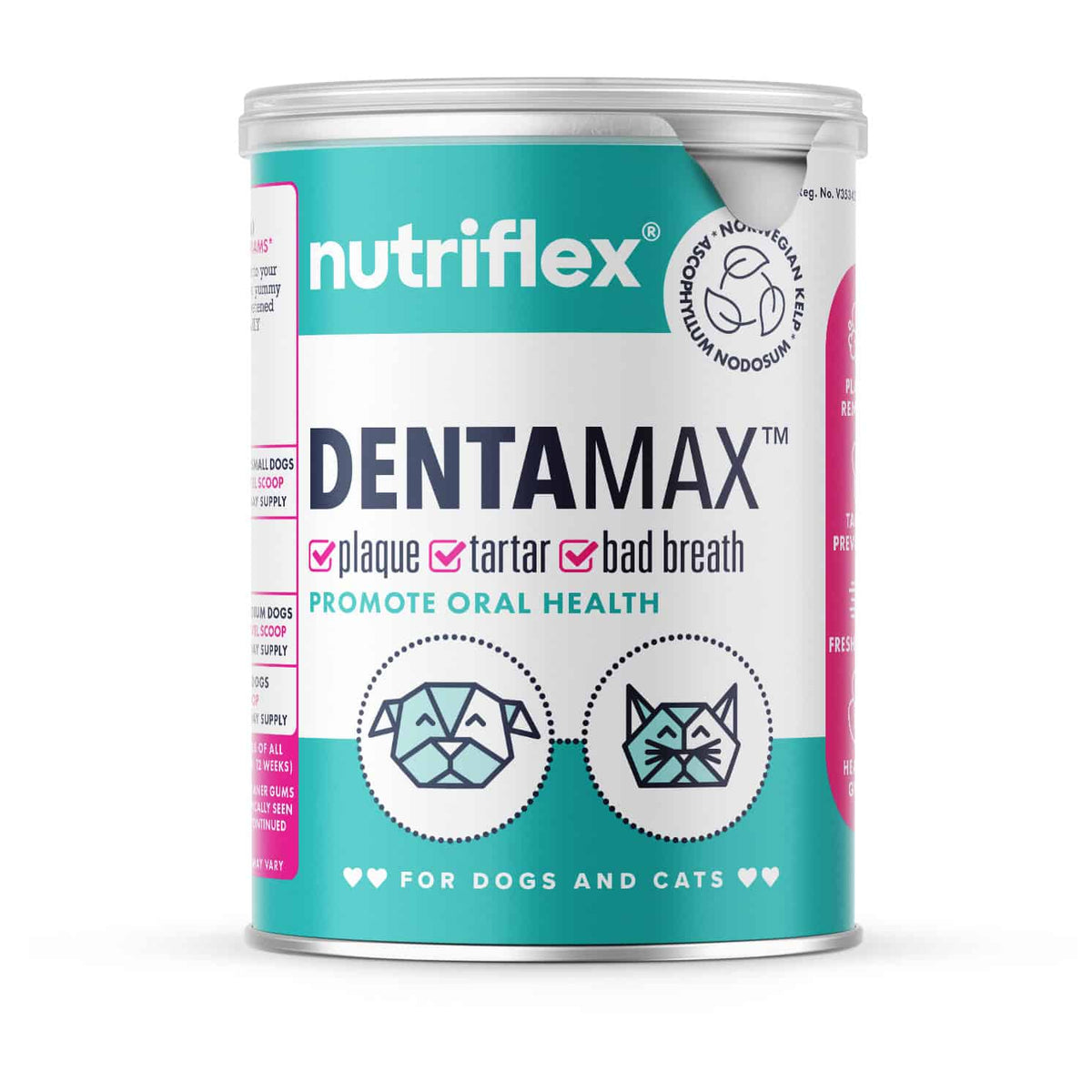 NutriFlex® DentaMax Oral Hygiene Dental Powder For Dogs & Cats (180g ...